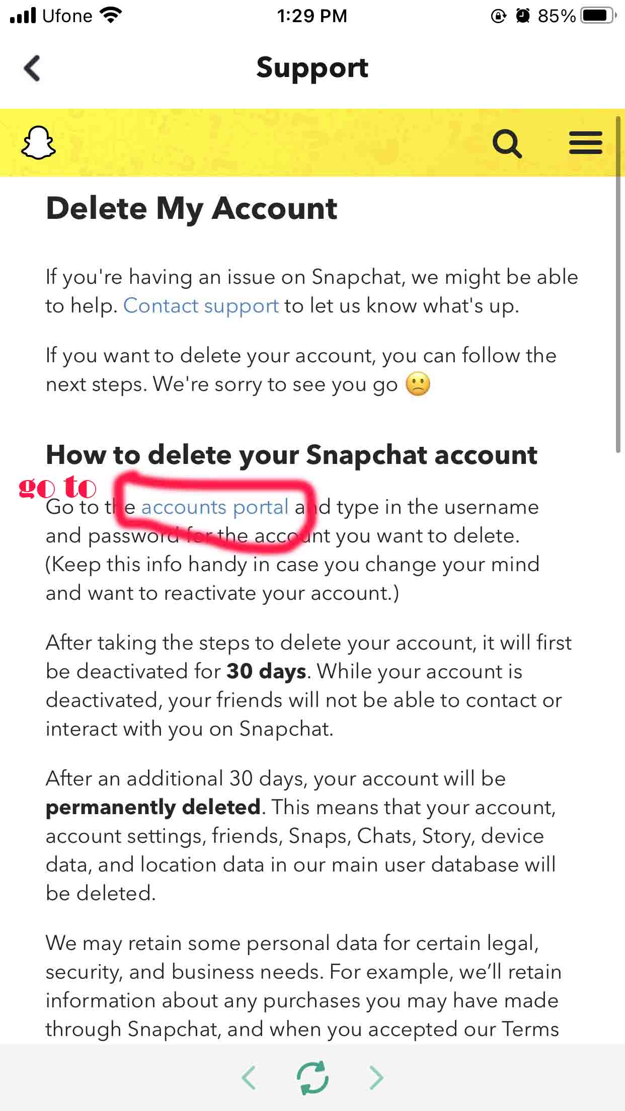 How to delete snapchat account - The Upcut